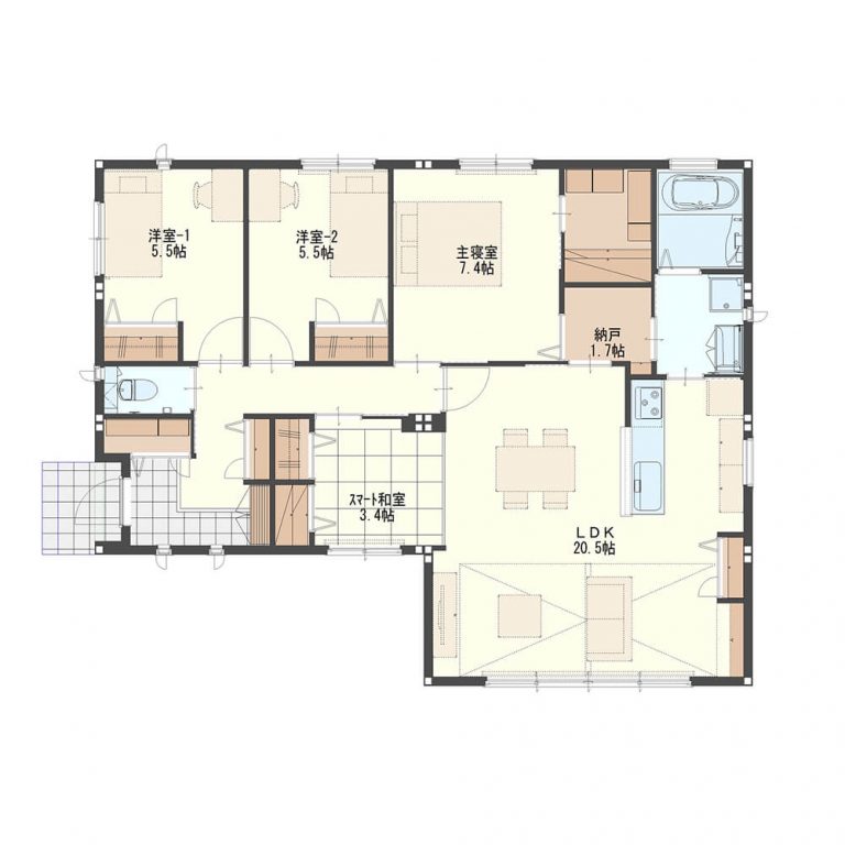 【注文住宅】3～4人家族に最適な3LDKの間取りとは？実例も紹介 | 住まいづくりに役立つ情報サイト「home tag」