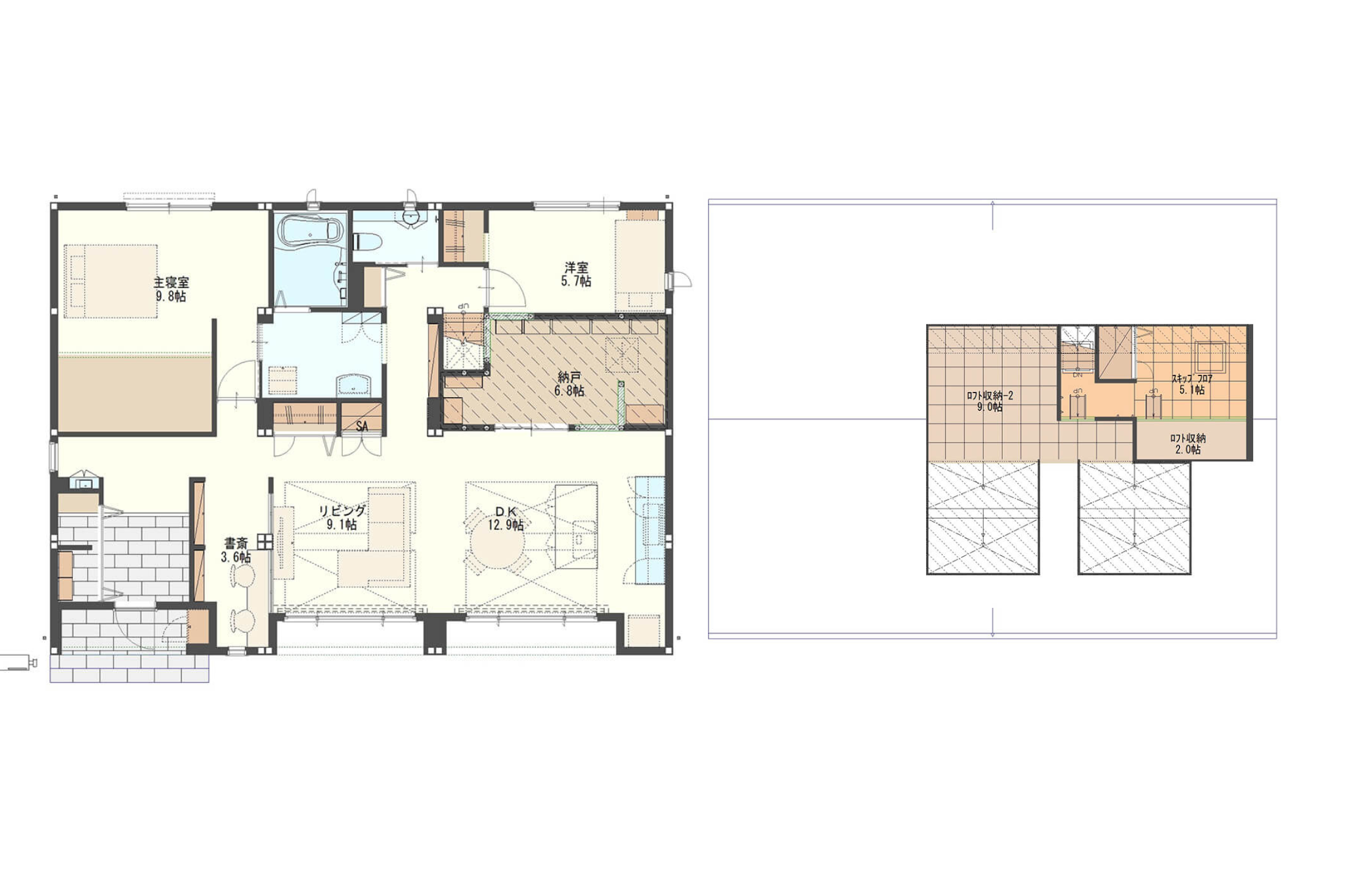 スキップフロアの間取りとは？事例と共に活用方法や失敗しないポイントも解説 | 住まいづくりに役立つ情報サイト「home tag」