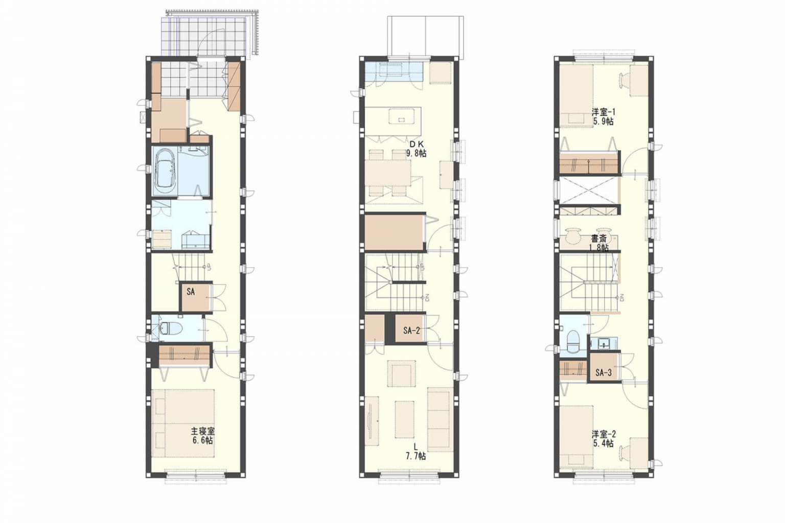 3階建て狭小住宅を建てるとどんな間取りになる？実例やおすすめアイデアも紹介 | 住まいづくりに役立つ情報サイト「home tag」