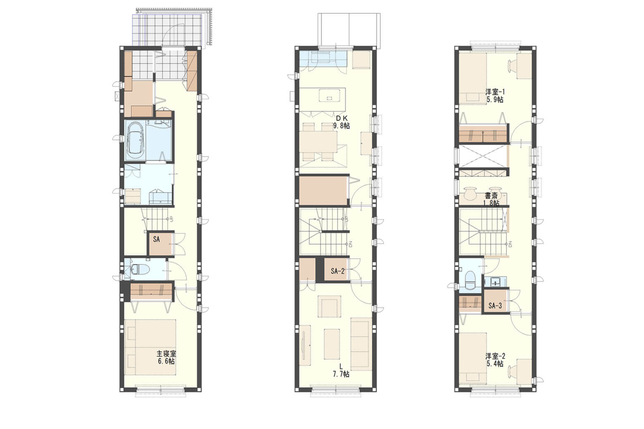 3階建て狭小住宅を建てるとどんな間取りになる？実例やおすすめアイデアも紹介 | 住まいづくりに役立つ情報サイト「home tag」