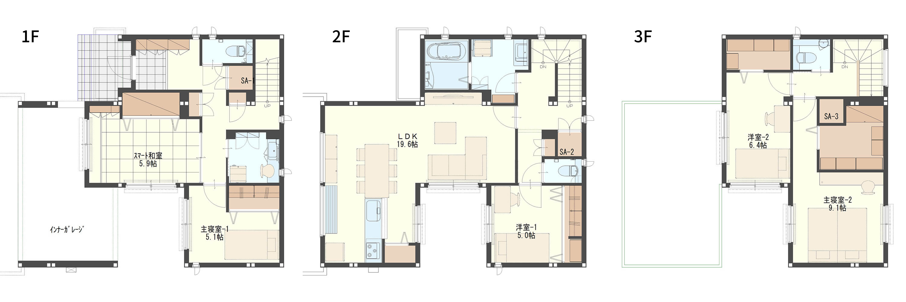 【注文住宅】3階建て間取り実例を紹介！メリット、デメリットも合わせて解説 | 住まいづくりに役立つ情報サイト「home tag」