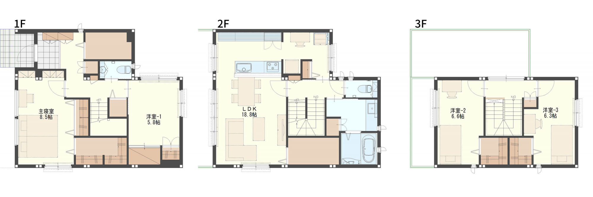 30坪の土地に3階建て、どんな間取りになる？実例から家づくりのポイントを解説！ | 住まいづくりに役立つ情報サイト「home tag」