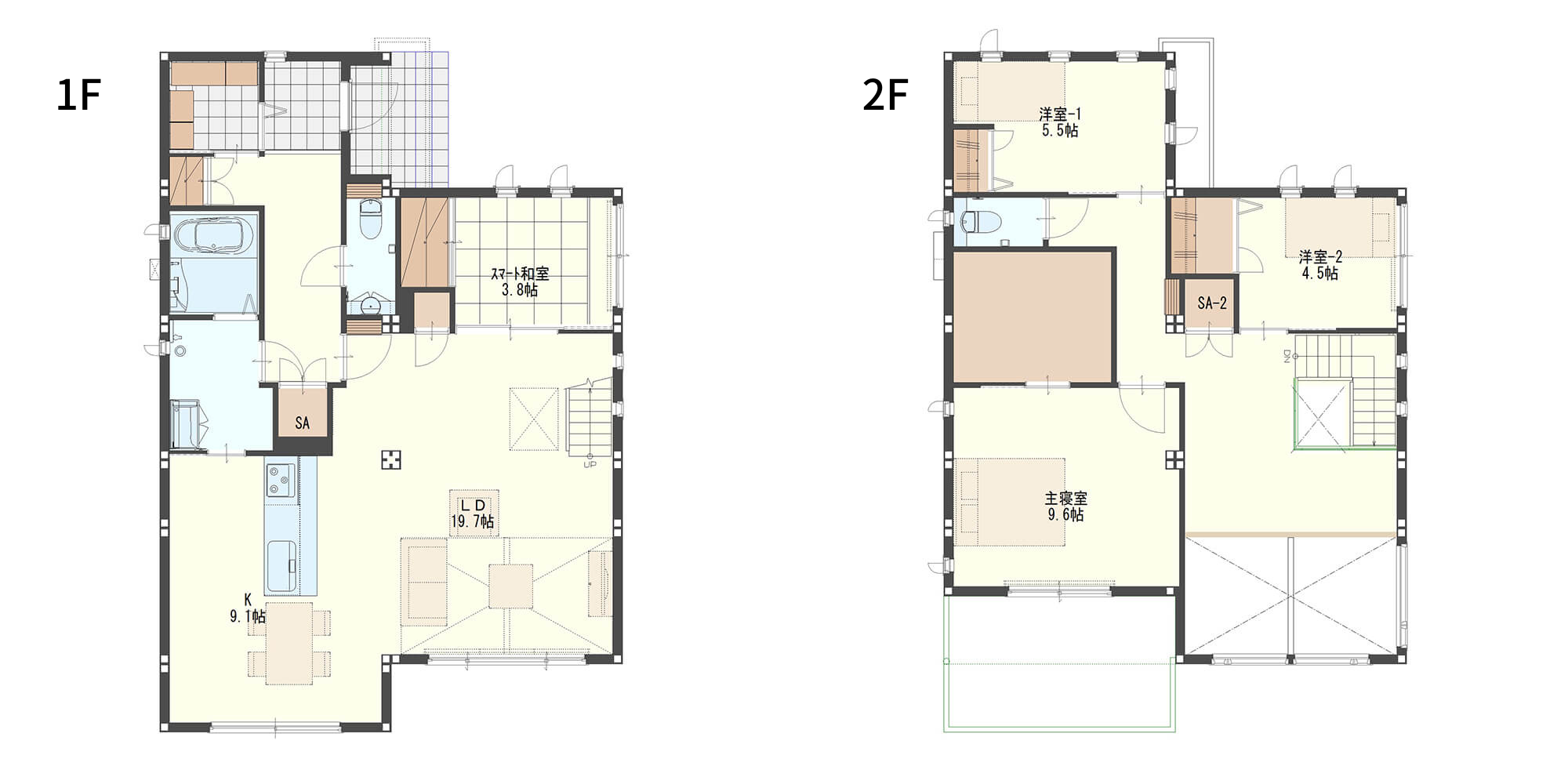【間取り図あり】2階建て注文住宅、人気の間取りプランは？おしゃれな間取りアイデアも紹介 | 住まいづくりに役立つ情報サイト「home tag」
