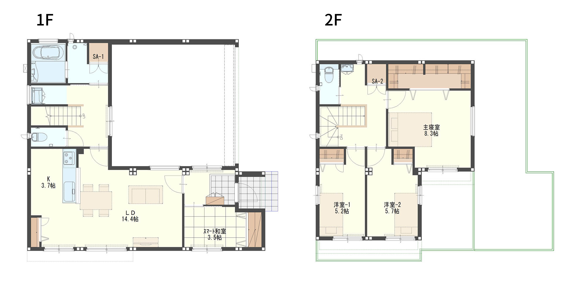 40坪台のガレージハウスの間取り集！間取り決めのポイントも解説 | 住まいづくりに役立つ情報サイト「home tag」