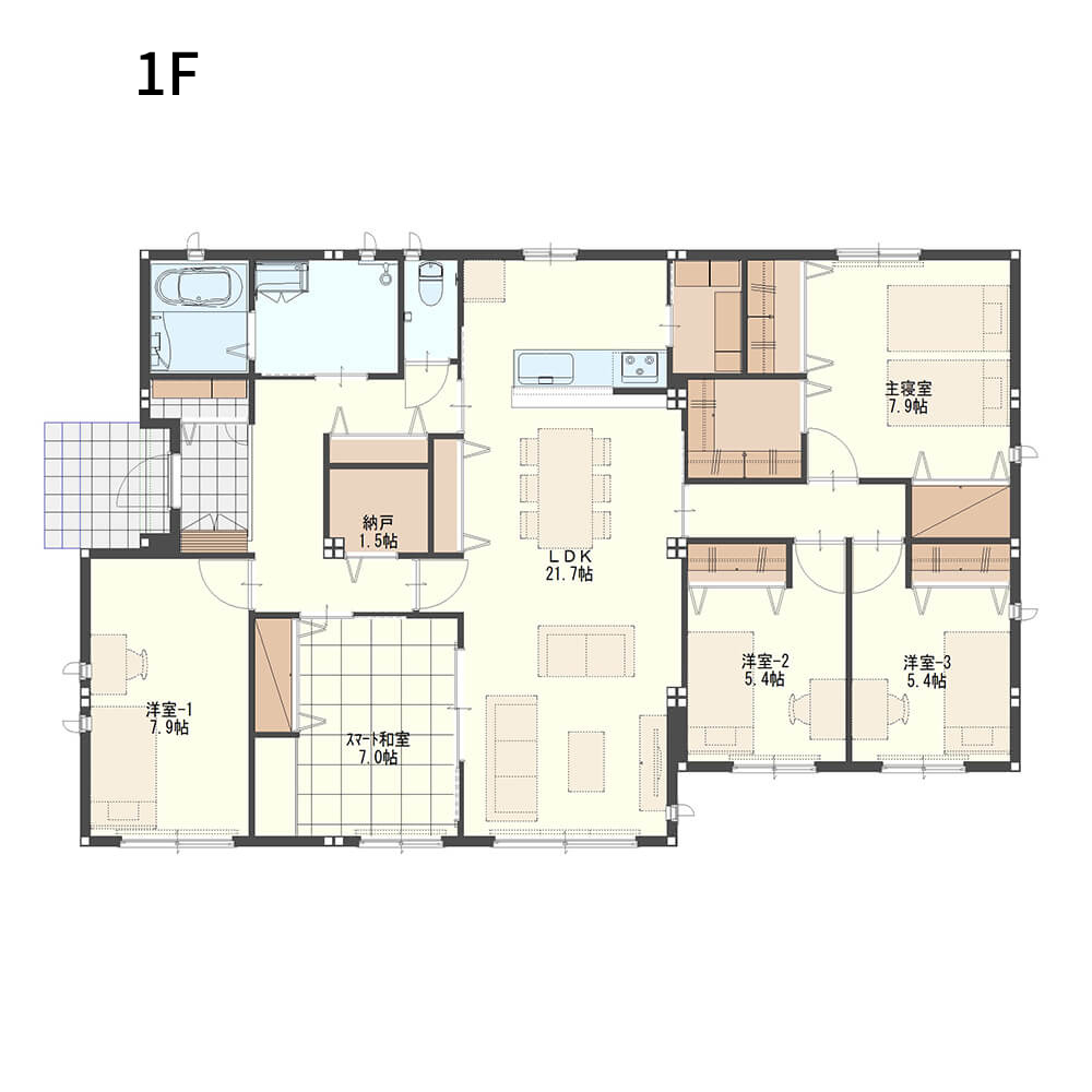 【30坪・40坪台】魅力的な平屋の間取りをまとめて紹介！間取りアイデアも | 住まいづくりに役立つ情報サイト「home tag」